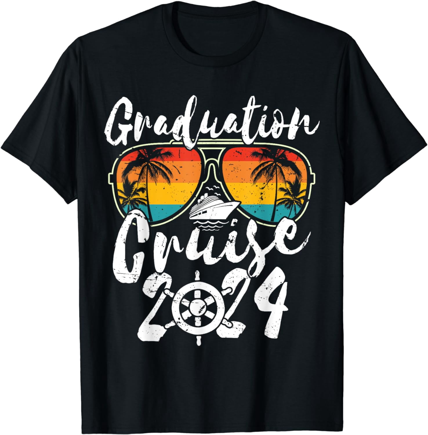 Senior Graduation Trip Cruise 2024 Retro Ship Party Cruise T-Shirt ...