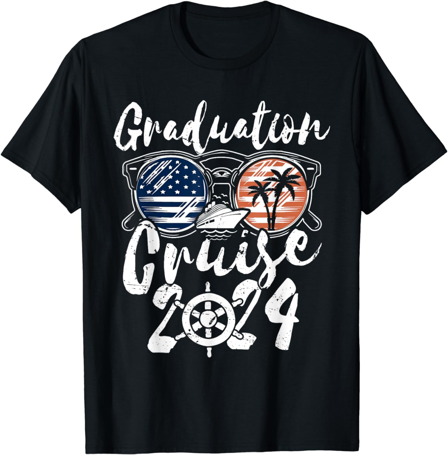 Senior Graduation Trip Cruise 2024 Retro Ship Party Cruise T-Shirt ...