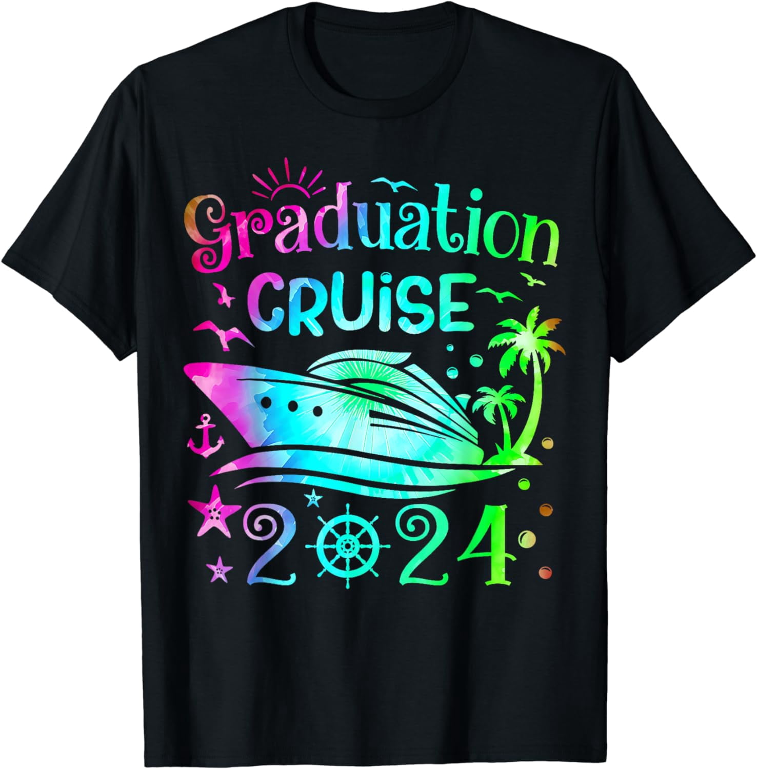 Senior Graduation Trip Cruise 2024 Ship Party Cruise Tie Dye Cotton T ...