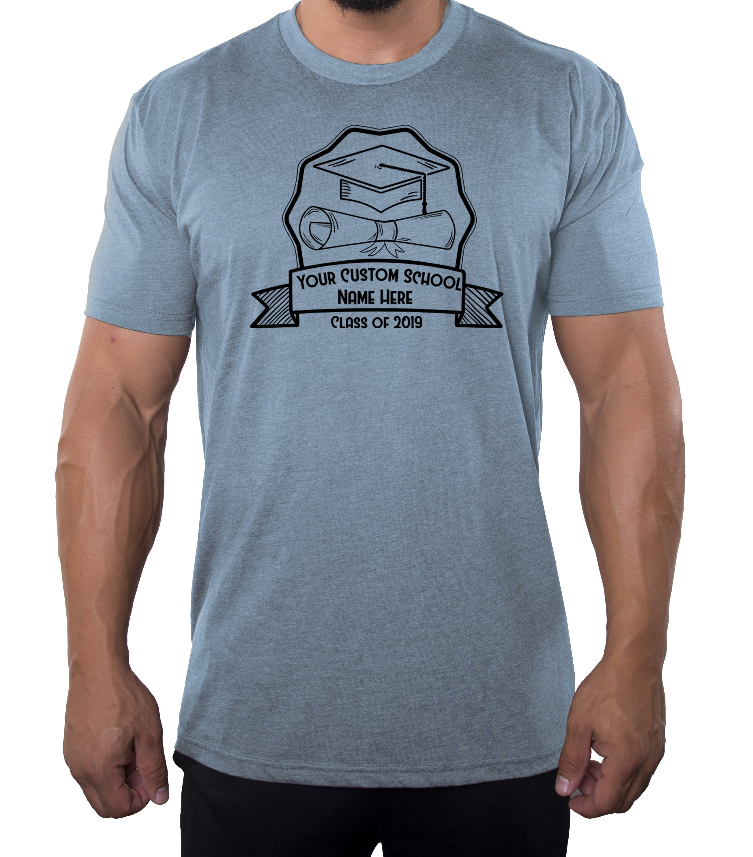 Senior Men's T-shirts, Class of 2019 Customized Shirts, Graduation T ...