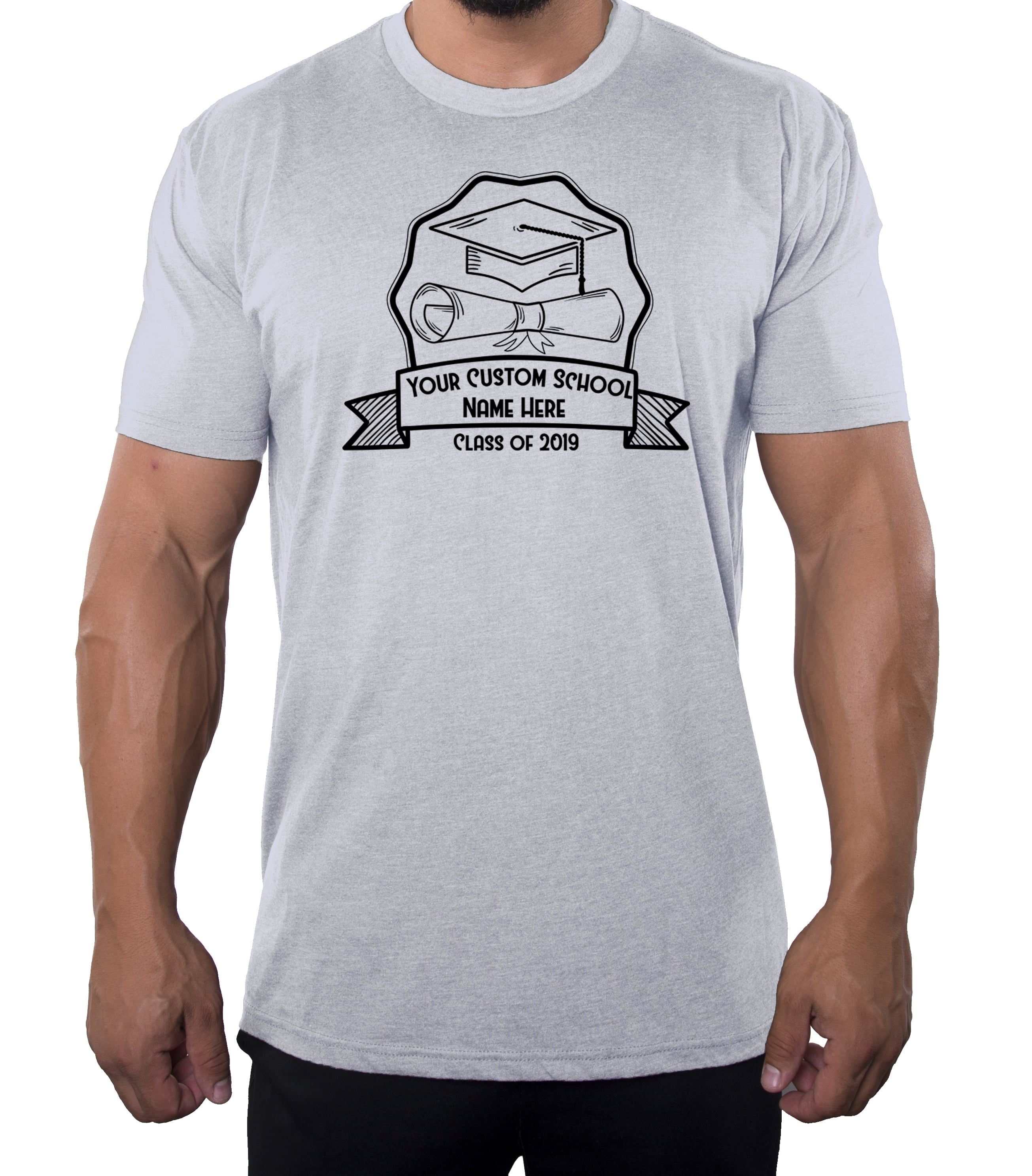 Senior Men's T-shirts, Class of 2019 Customized Shirts, Graduation T ...