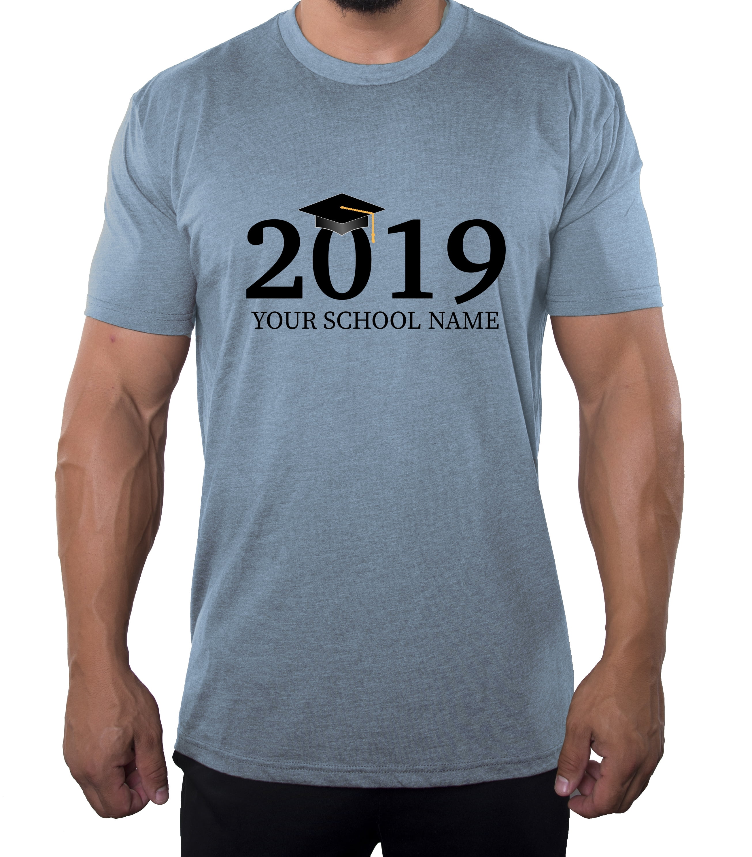 Senior Men's T-shirts, Class of 2019 Customized Shirts, Graduation T ...