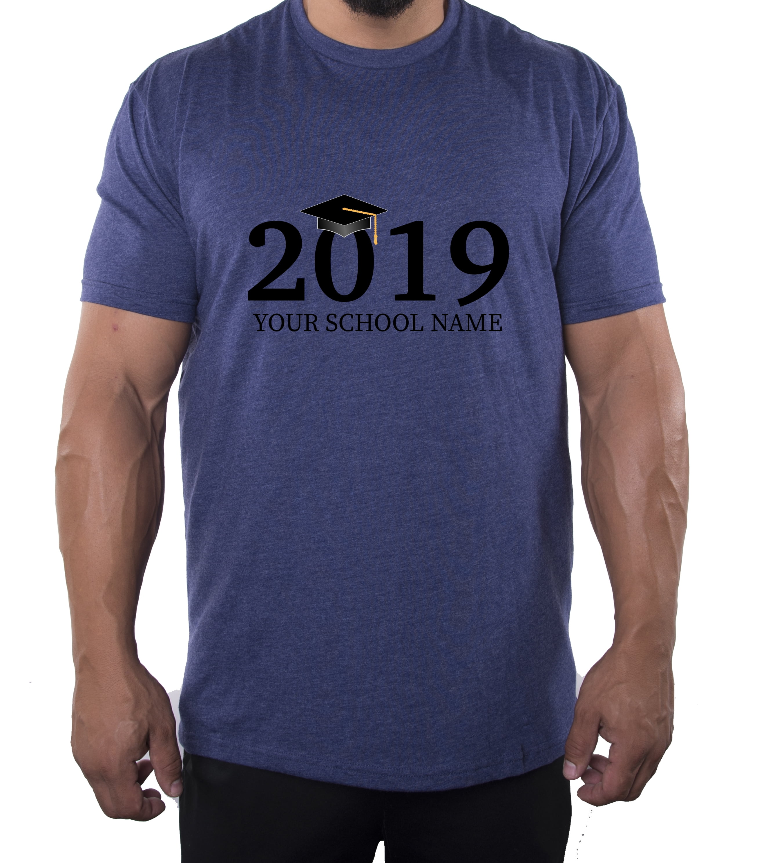 Senior Men's T-shirts, Class of 2019 Customized Shirts, Graduation T ...