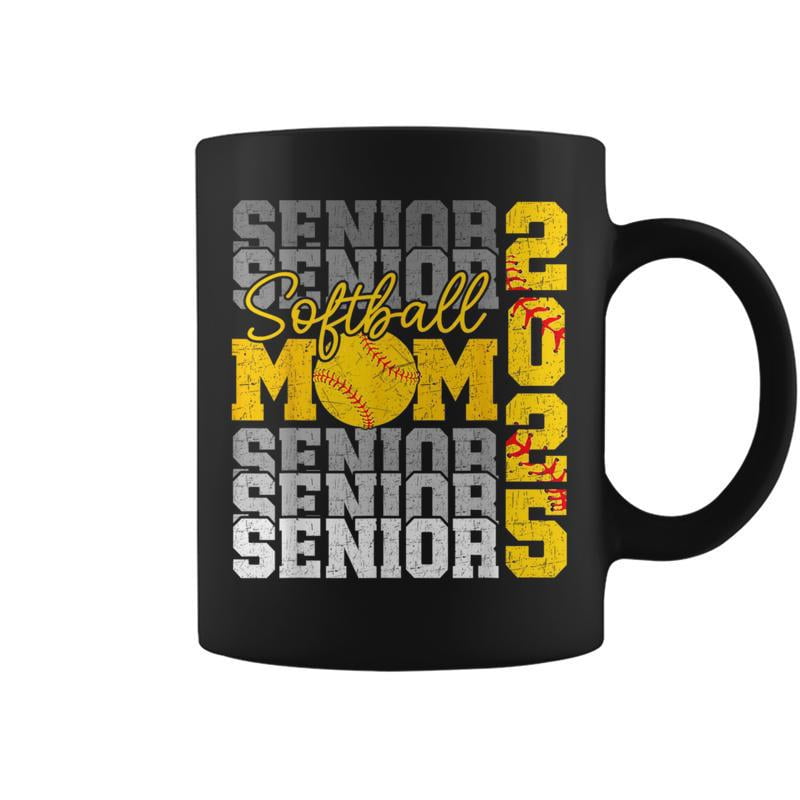 Senior Mom 2025 Softball Class Of 2025 Graduation 2025 Coffee Mugs ...