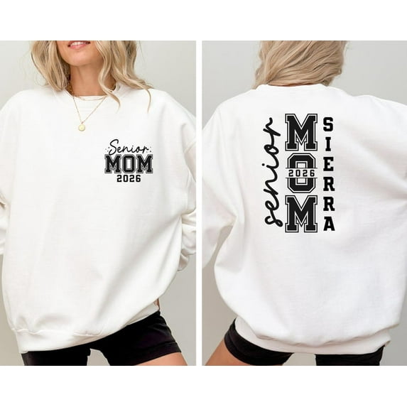 Senior Mom 2026 Sweatshirt, Custom Graduation 2026 Mom Sweater, Senior ...