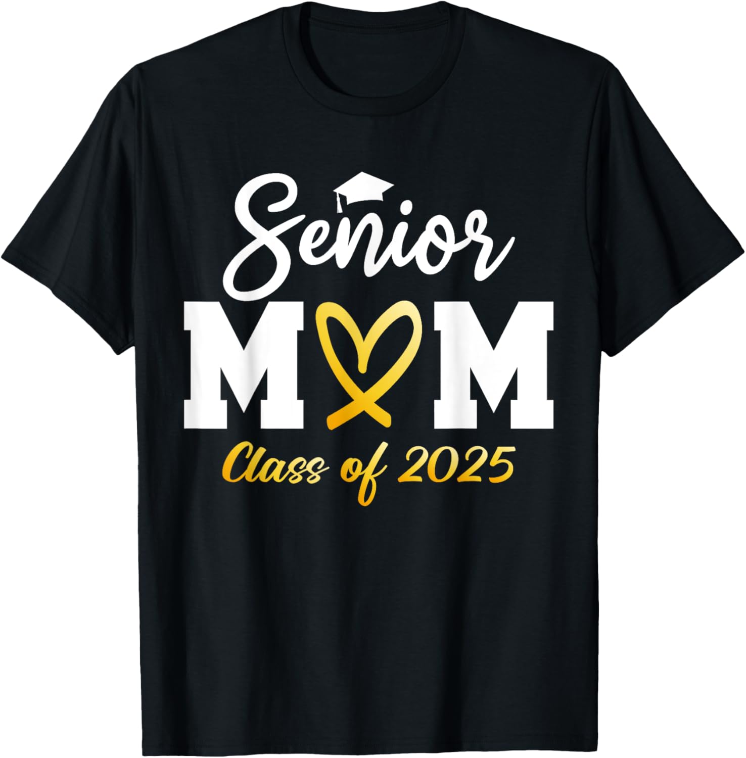 Senior Mom Class of 2025 Cute Heart Back To School 2025 Mom T-Shirt ...