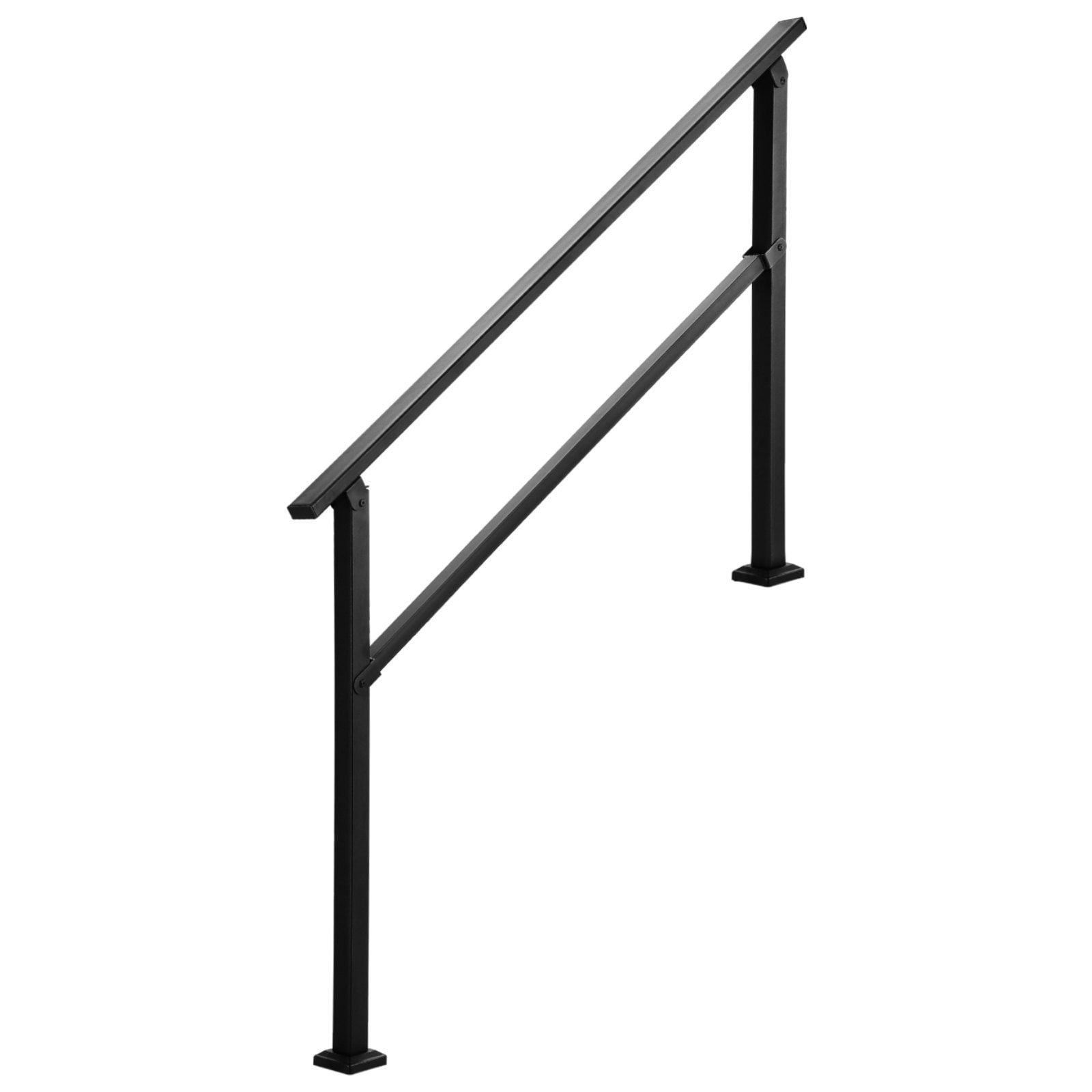 Senior Safety Handrails for Outdoor Steps - 4-5 Step Stairs, Black ...