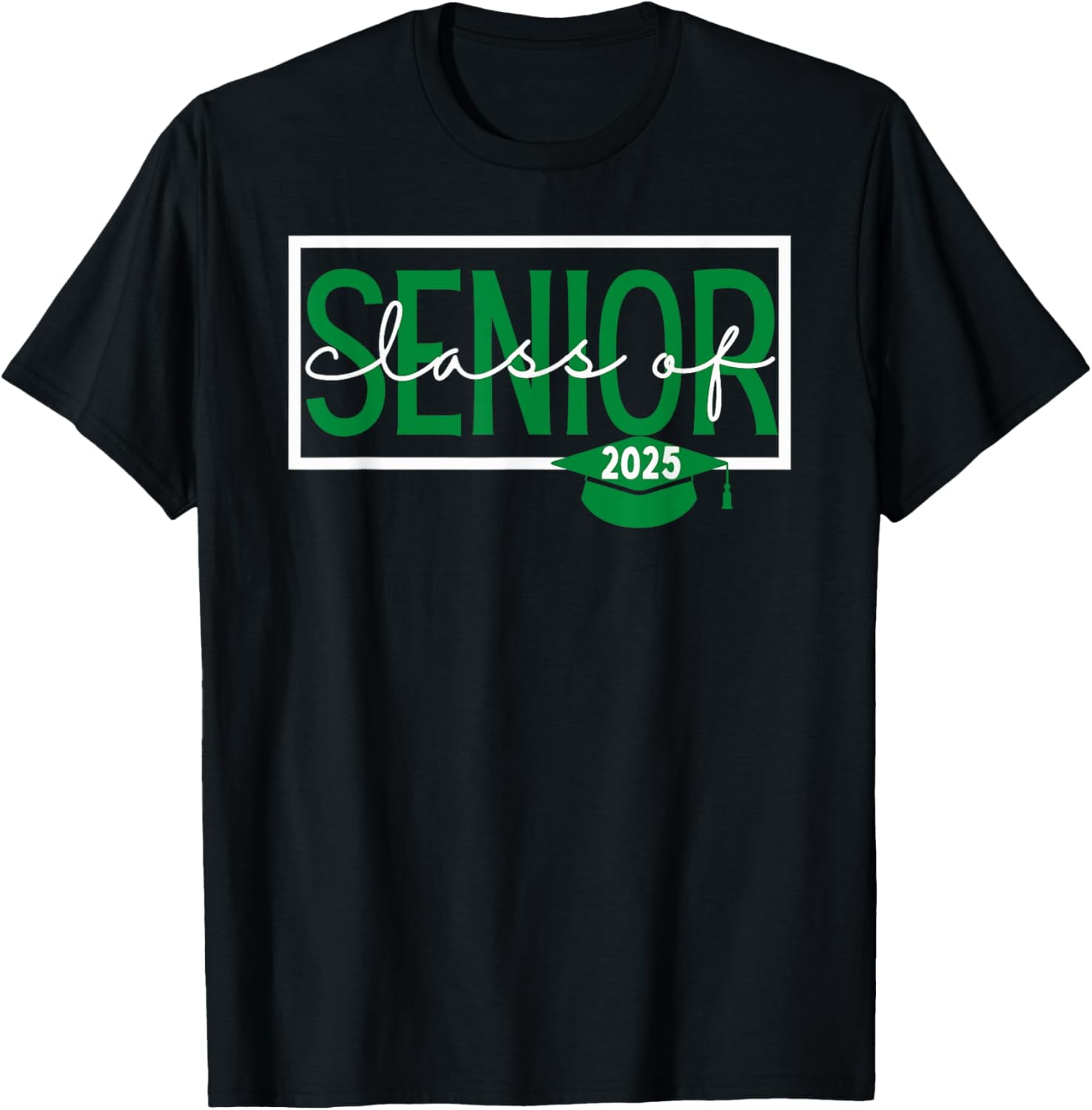 Seniors Class of 2025 Colors Green and White T-Shirt - Walmart.com