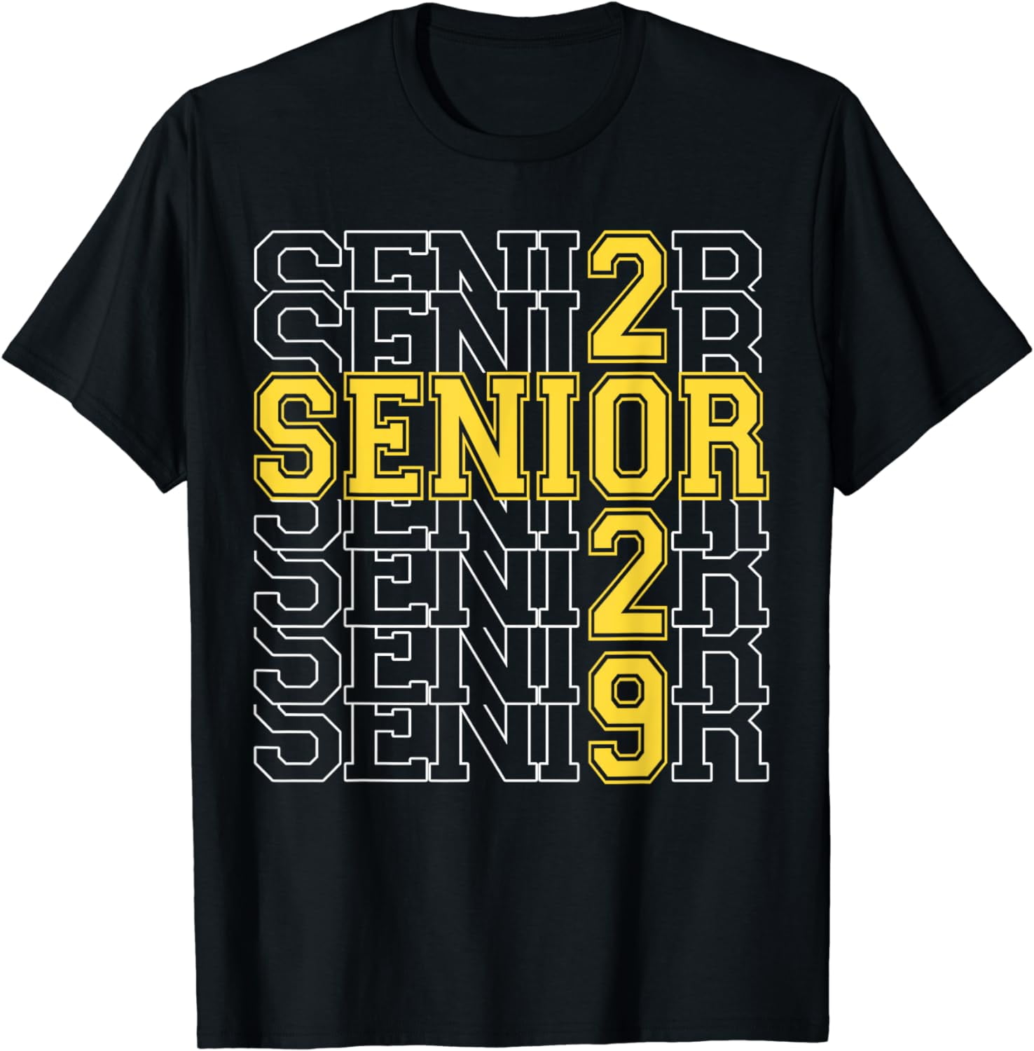 Seniors Graduation 2029 Senior 2029 Senior Class of 2029 Black T-Shirt ...