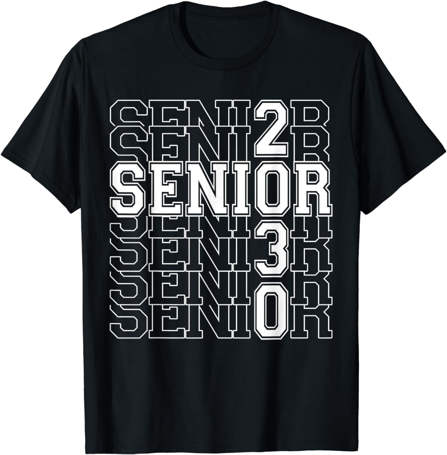 Seniors Graduation 2030 Senior 2030 Senior Class of 2030 Black T-Shirt ...