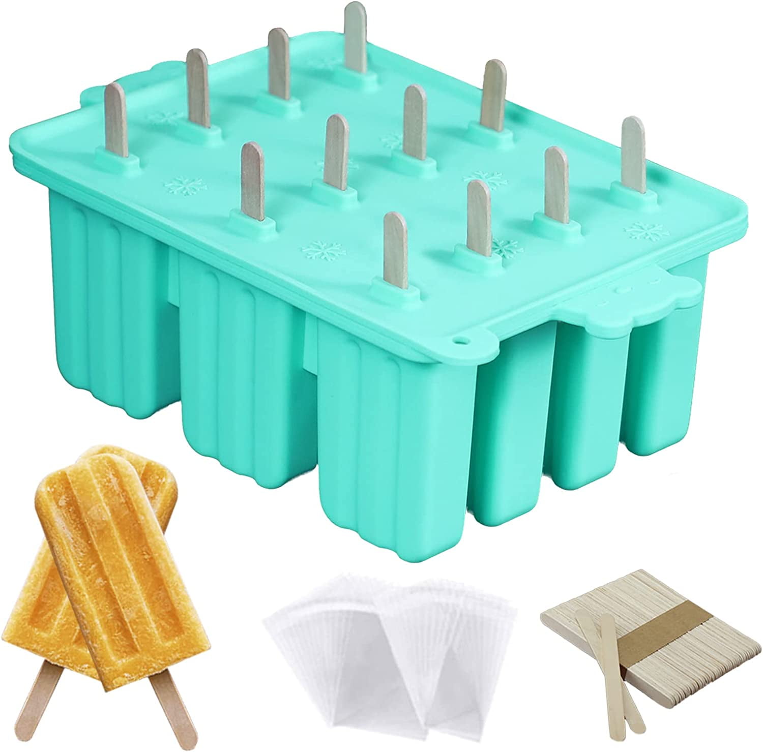Seniver Popsicles molds, 12 Pieces Silicone Popsicle Maker Molds Food ...