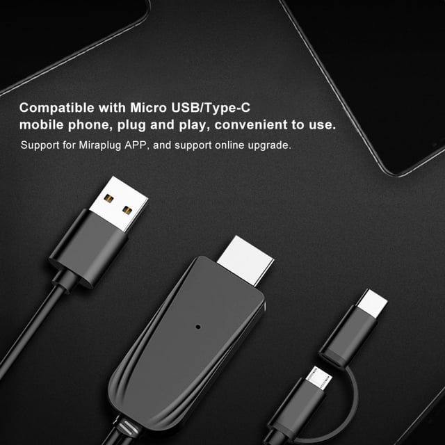 Senjay Screen Mirroring Cable,1080P HD USB-C Adapter Cable Bluetooth ...
