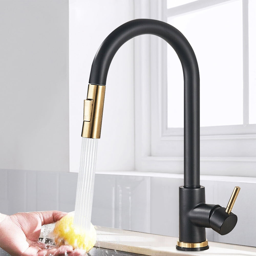 Senlesen Kitchen Faucet, Pull Down Sprayer, 360Â° Swivel Spout, Single ...
