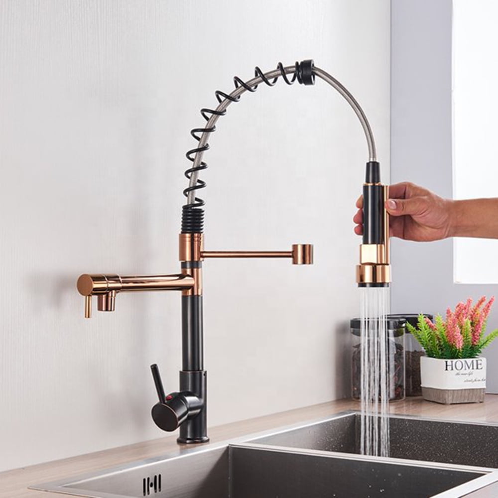 Senlesen High Pressure Kitchen Sink Faucet, Hot & Cold Water, Pull-Down ...