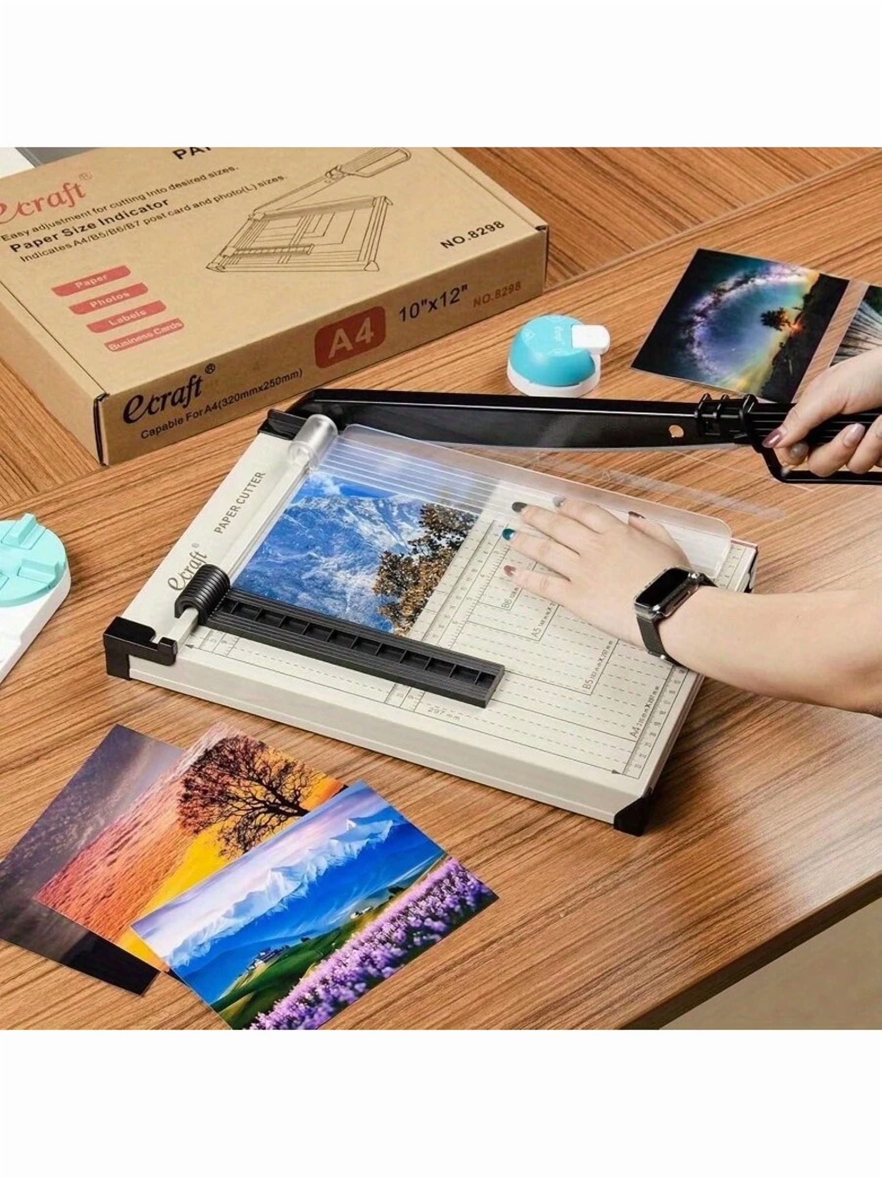 Senmeo A4 Paper Cutter Guillotine with Safety Guard, Portable 12-Sheet ...