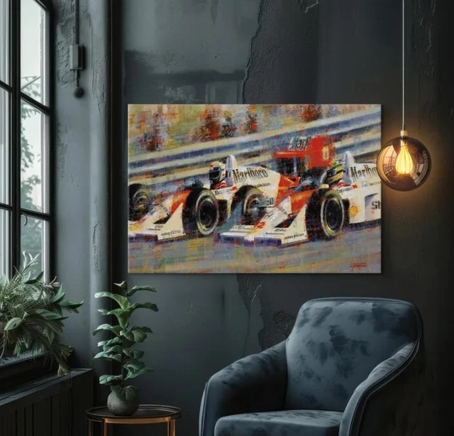 Senna And Prost Poster,Formula Car Print NO FRAMED POSTER Home Decor ...