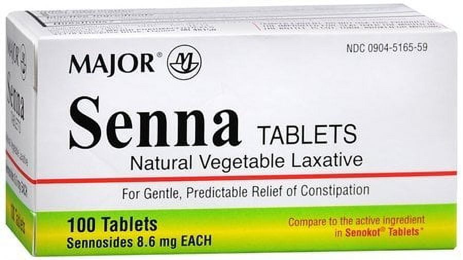 TeviRoom Senna Laxative 8.6mg, 100 Tablets, Natural Vegetable Laxative ...