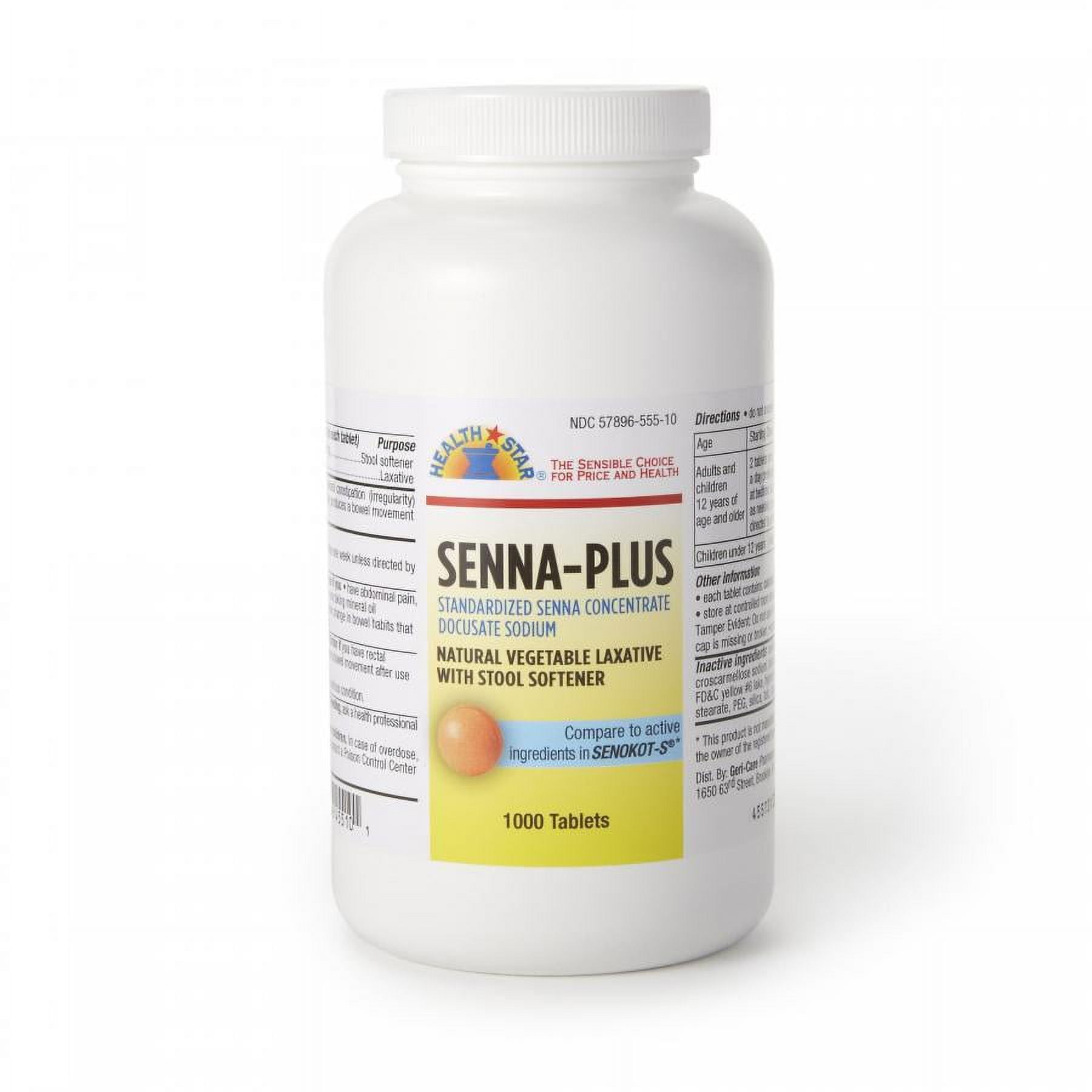 Senna Plus Strong Stool Softener, 50mg-8.6mg Docusate Sodium/Sennosides ...