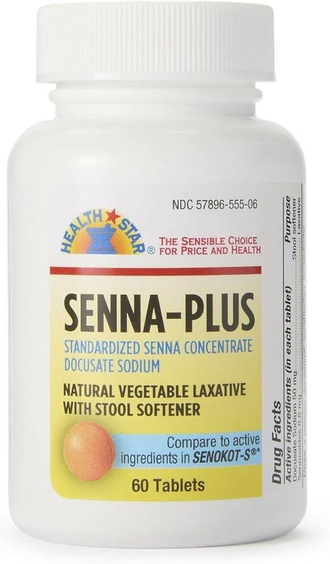 Senna Plus Tablets, 8.6-50mg, 60ct - Pack of 5 - Walmart.com