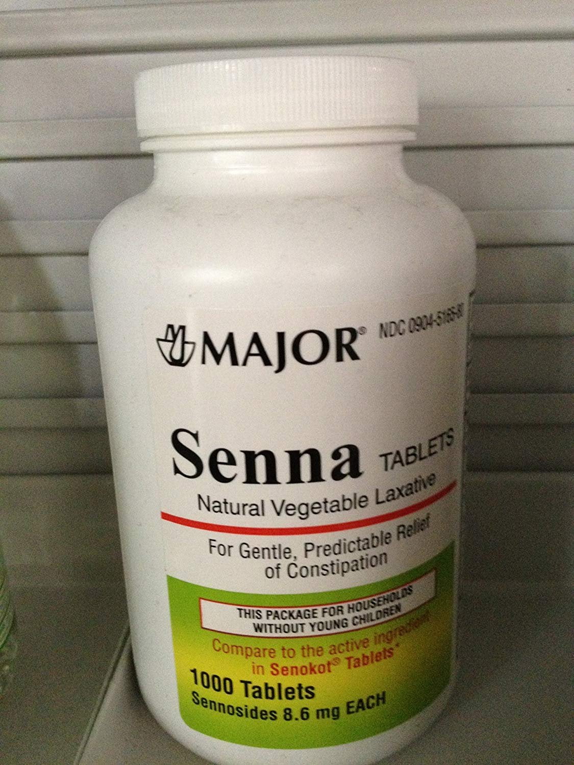 Major Pharmaceuticals Senna Natural Vegetable Laxative 8.6mg Tablets ...