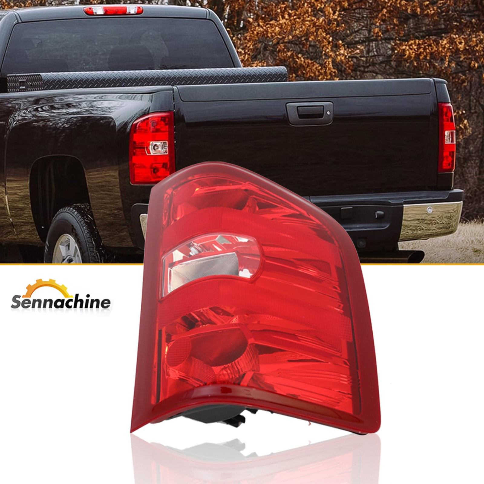 Sennachine 2007-2013 Chevy Silverado 1500 2500 3500 HD Tail Light Tail ...