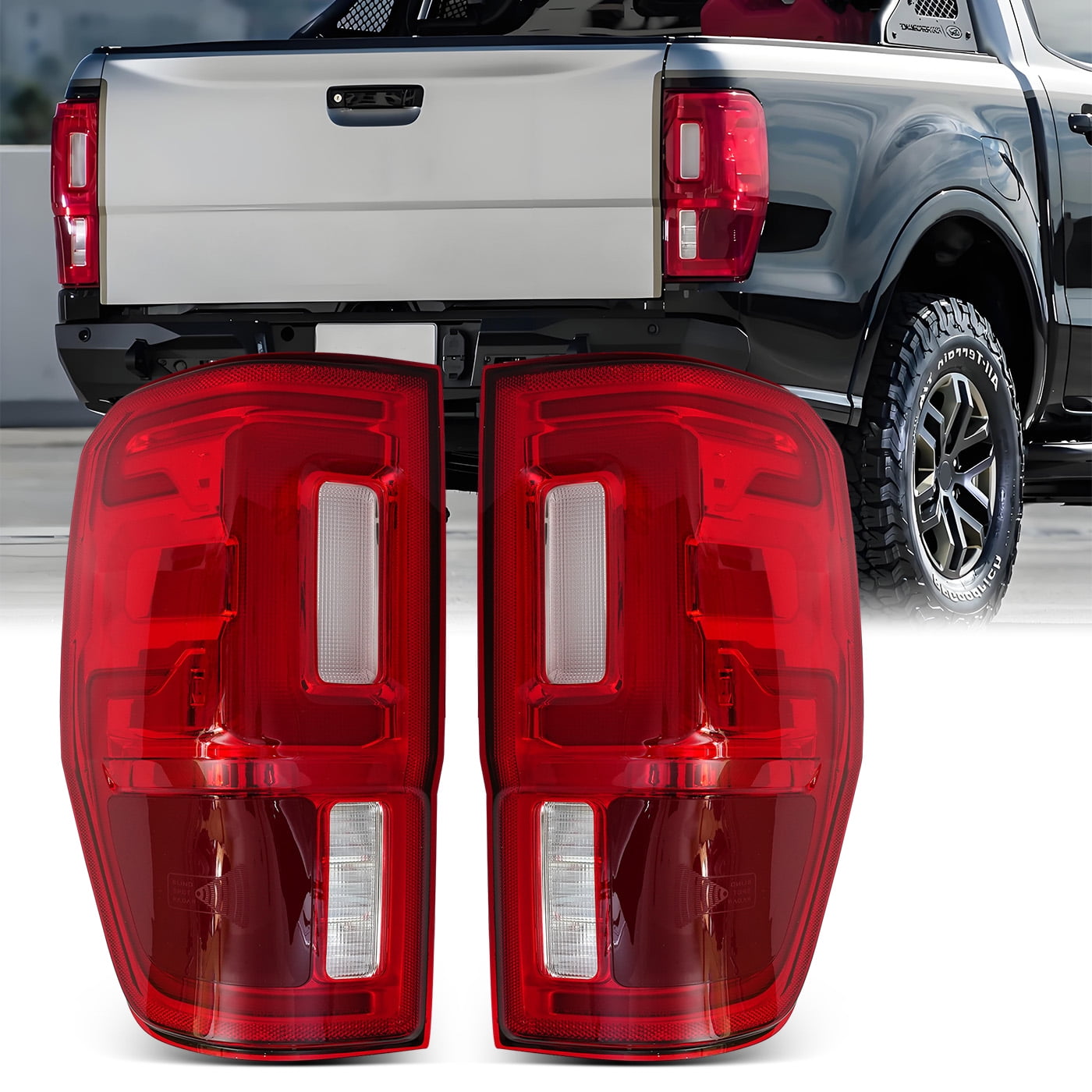 Sennachine 2019-2023 Ford Ranger Tail Light W/Blind Spot Left&Right LED ...