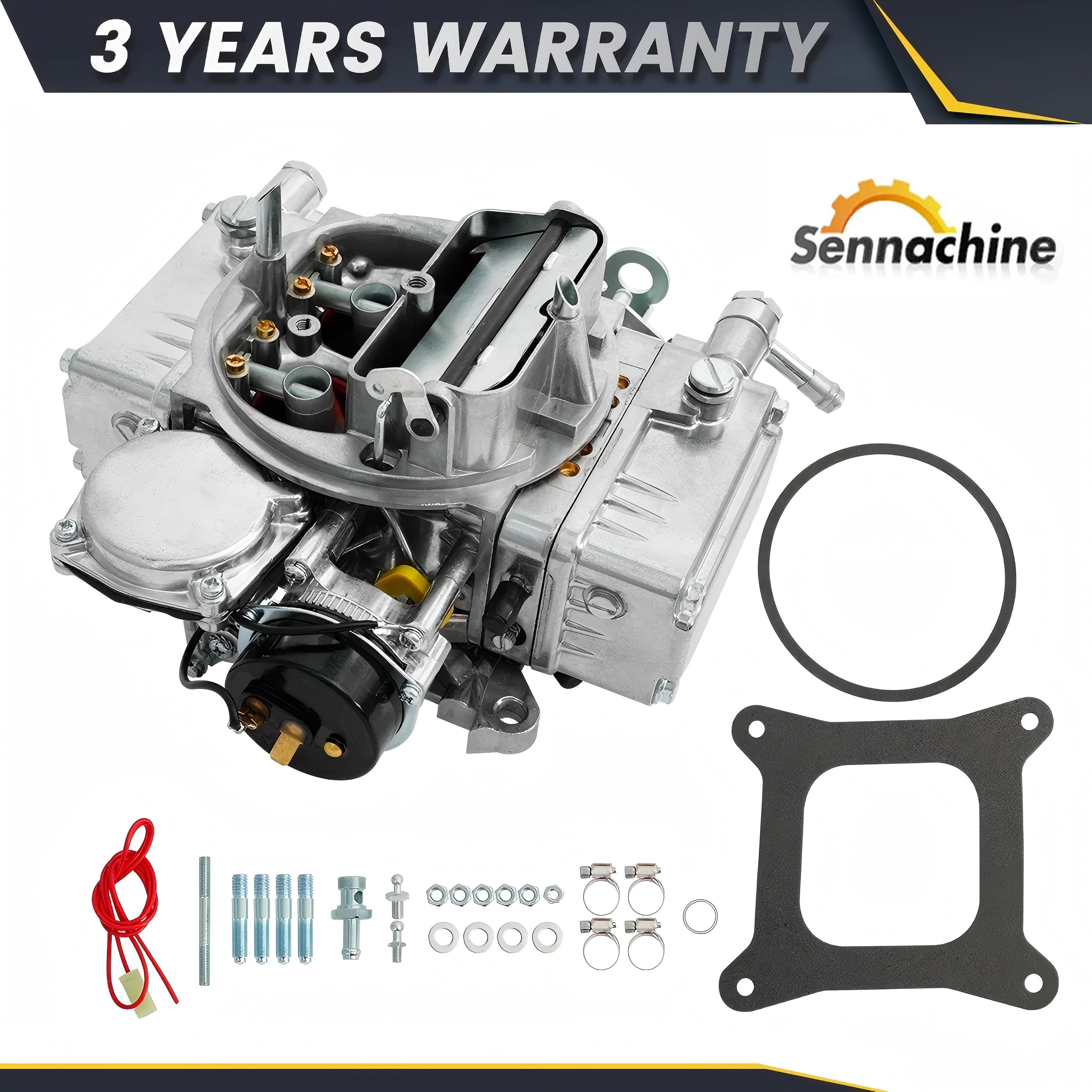 Sennachine 4 Barrel 650 CFM Double-Pumper Carburetor Electric Choke BR ...