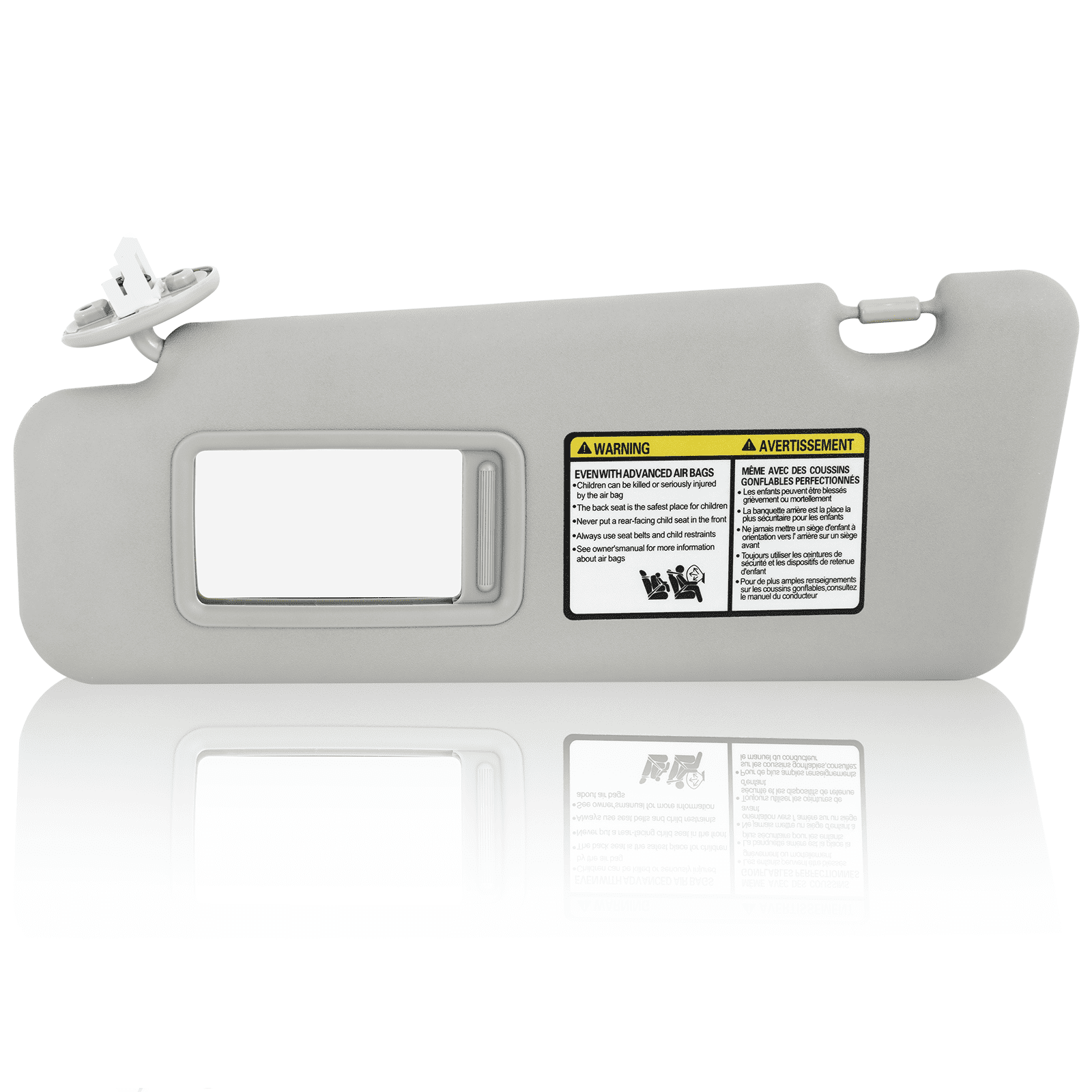 Sennachine Gray Left Driver Side Sun Visor w/ Light For Toyota ...