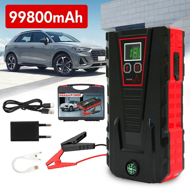 Multi-functional Car Jump Starter, 5000A Peak 99800mAh Battery Jump ...