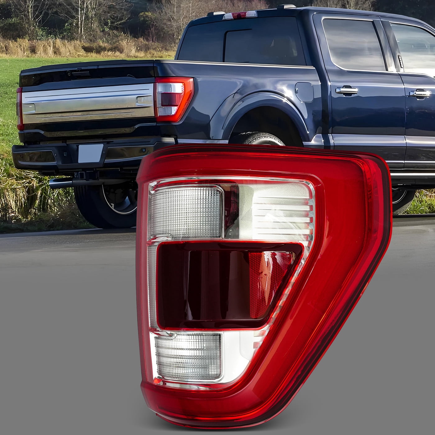 Sennachine Right 2021-2023 Ford F150 Tail Light LED Light W/Blind Spot ...