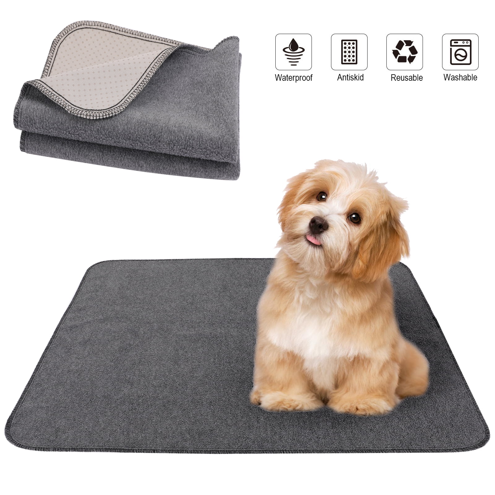 Sennaux Dog Pee Pads Puppy Training Pad Mat Washable Reusable 72x72 ...