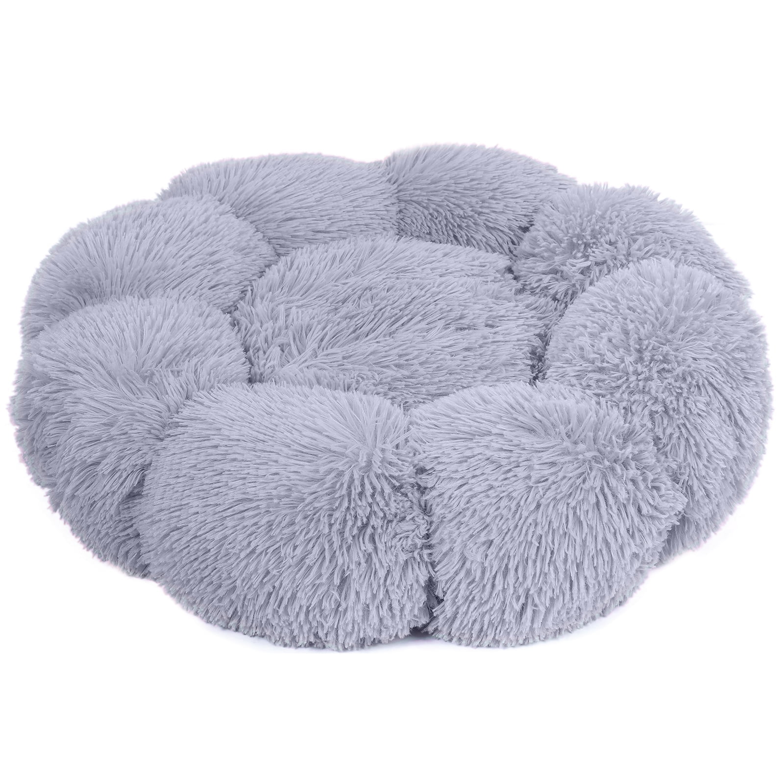 Sennaux Plush Dog Bed & Cat Bed Cozy Soft Flower-Shape Pet Bed,Light ...