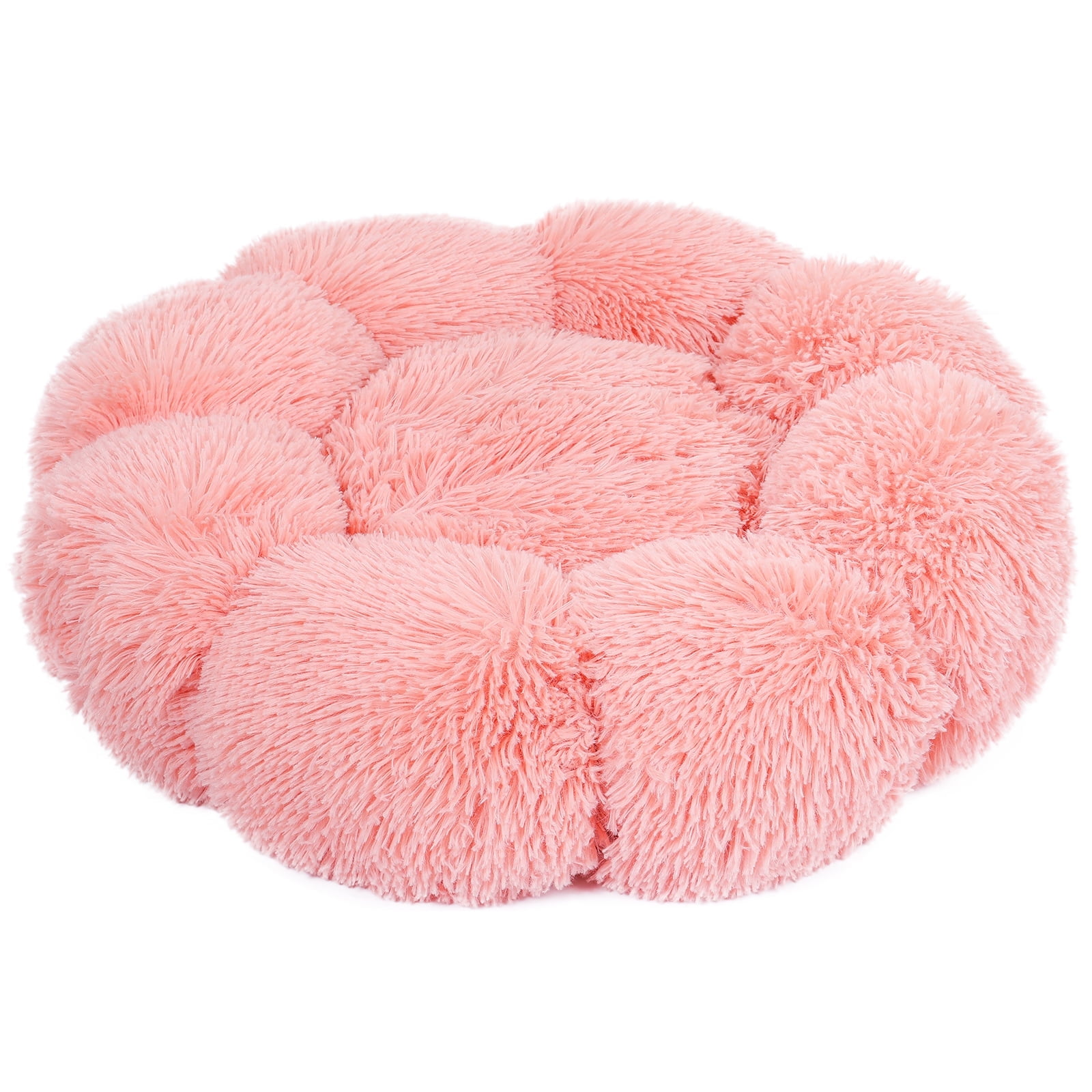 SENNAUX Plush Flower-Shaped Pet Bed, Cozy and Supportive, Pink, 23.6 ...