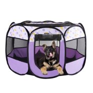 Blue Beagle Pet Exercise Pen, 36" Large Indoor & Outdoor Playpen for ...