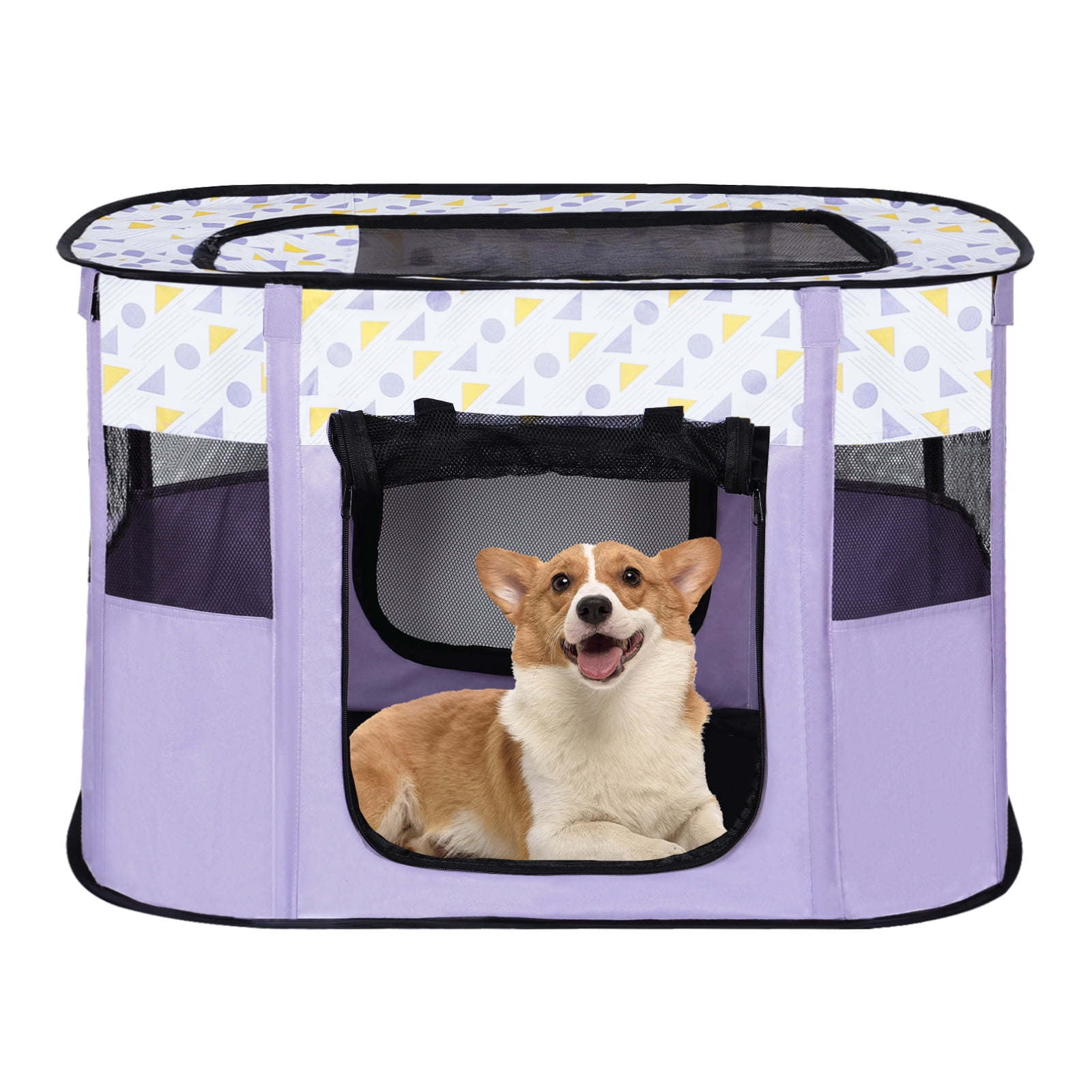 Sennaux Portable Pet Playpen Foldable Dog Crate Kennel Tent for Dogs ...