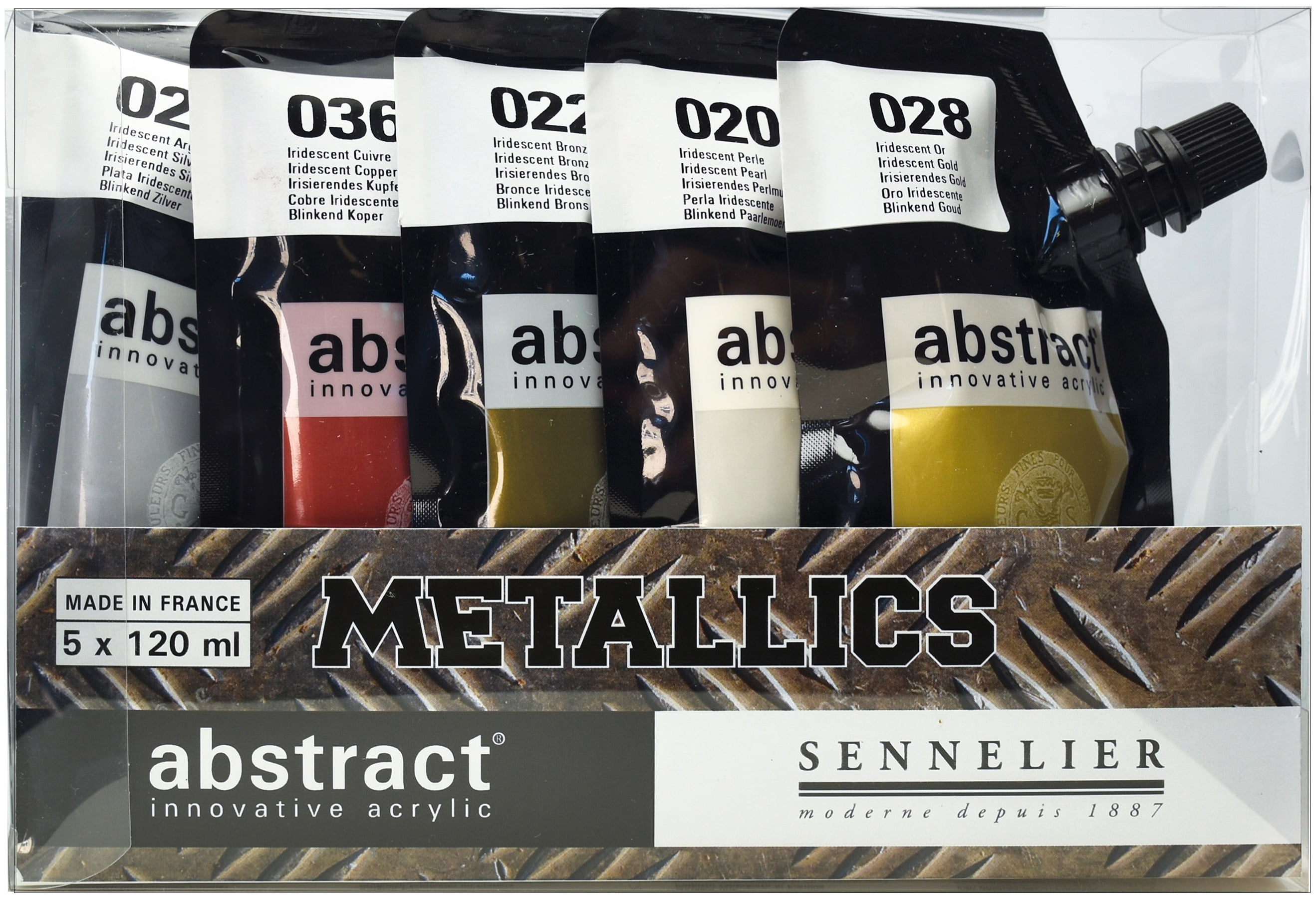 Sennelier Abstract Acrylic Set, 5-Colors, Metallic - Walmart.com
