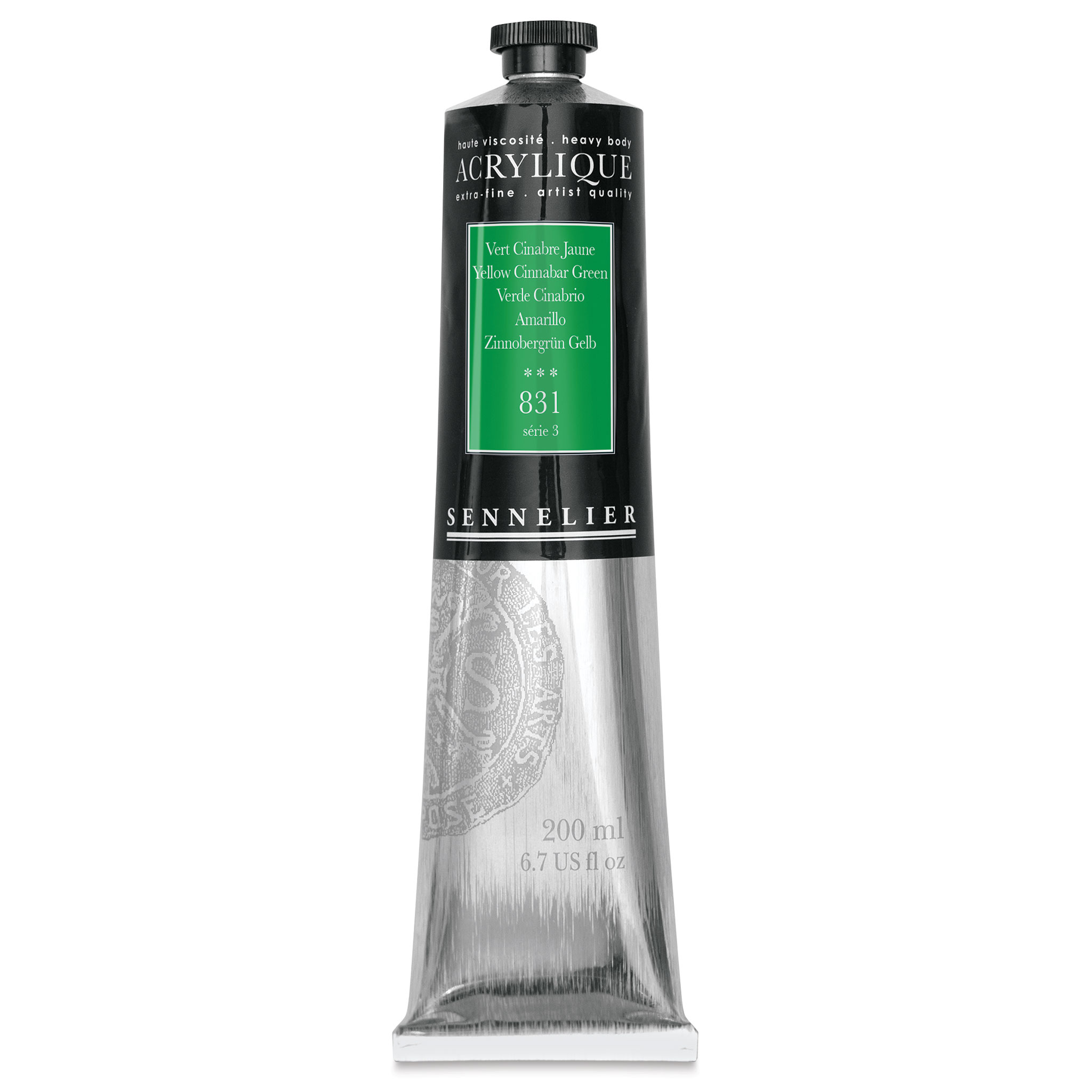 Sennelier Extra-Fine Artists' Acrylic Color, 200ml Tube, Yellow ...