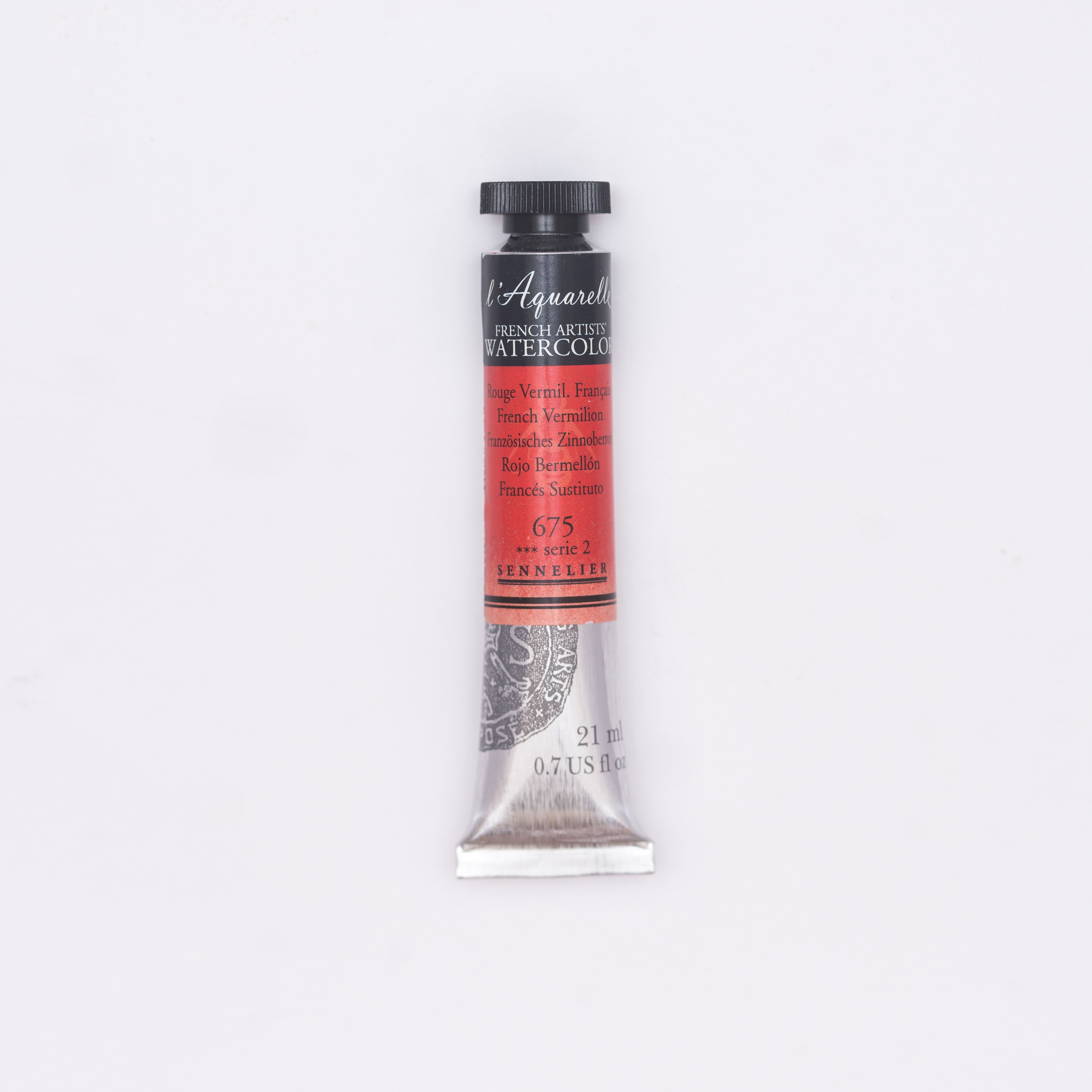Sennelier French Artists' Watercolor, 21ml Tube, French Vermilion S2 ...