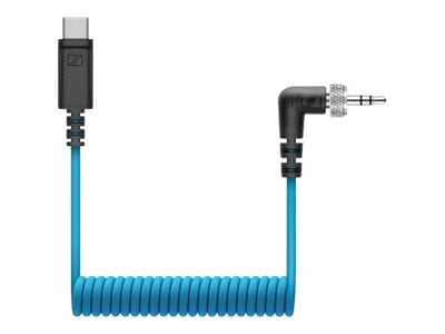 Sennheiser CL 35 USB-C Locking 3.5mm TRS to USB Type-C Coiled Cable ...