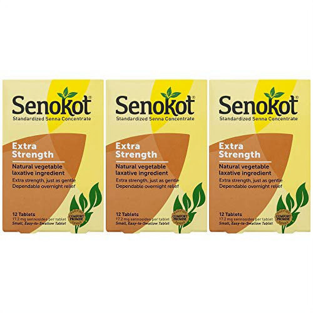 Senokot Extra Strength Laxative Tablets, Vegetable-Based Formula ...