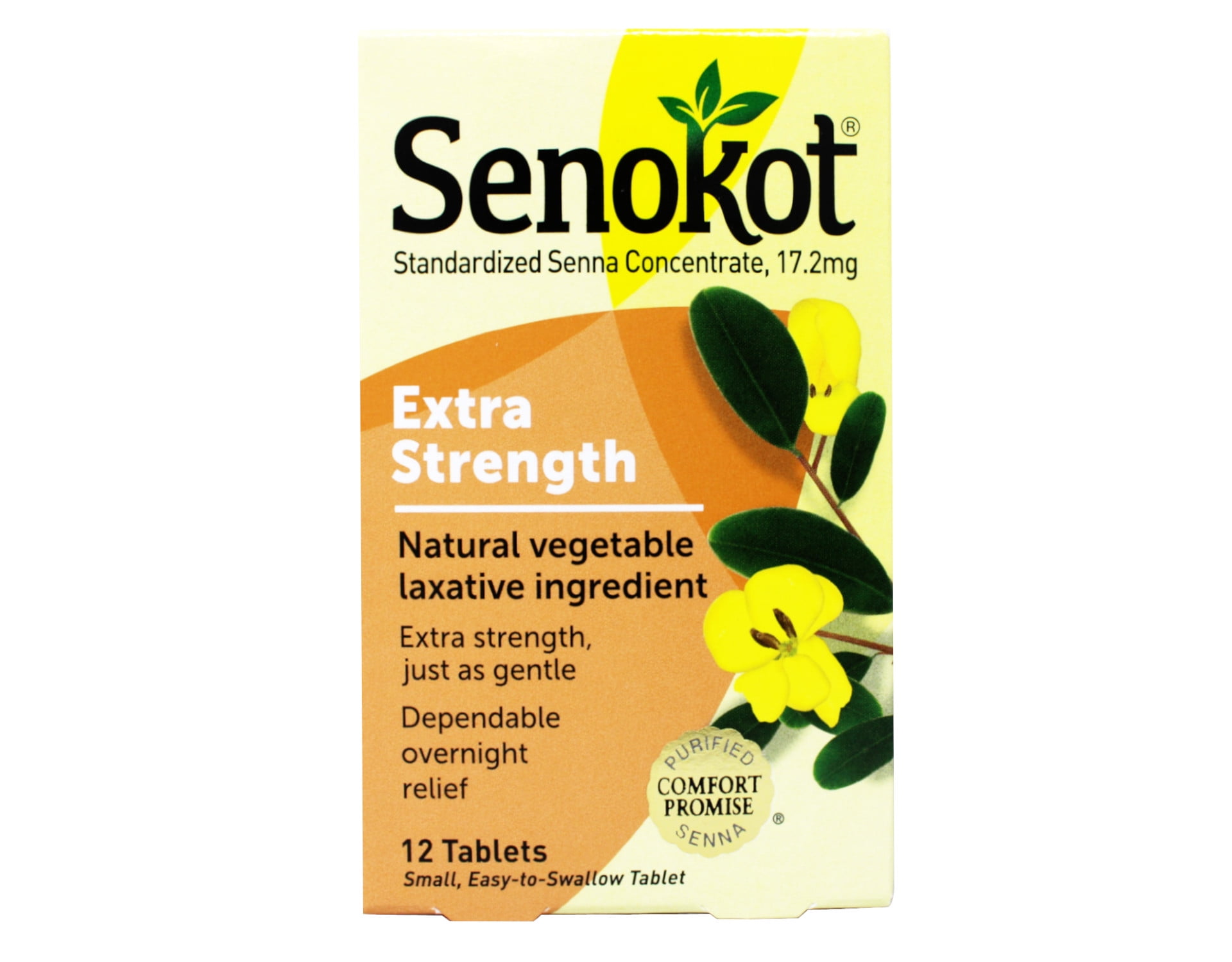 Senokot Extra Strength Natural Vegetable Ingredient Laxative 12 Tablets ...