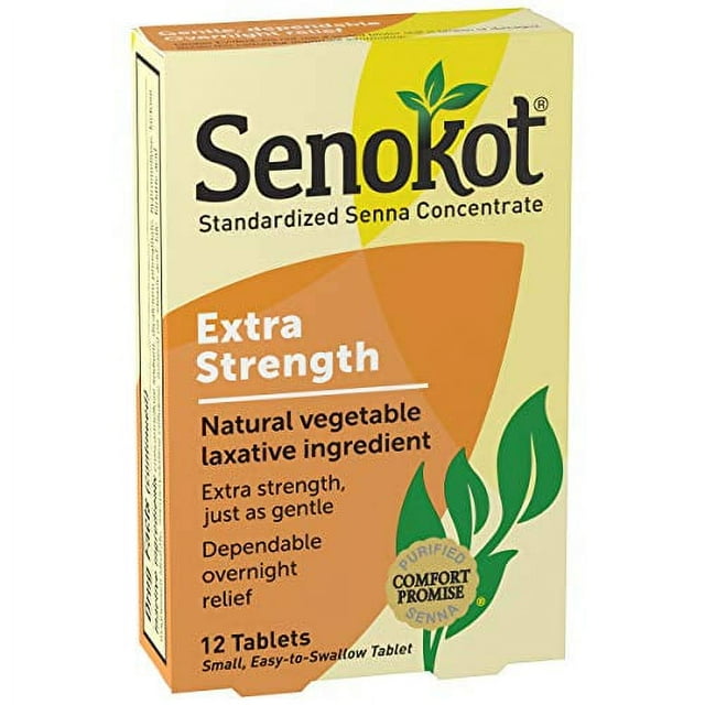 Senokot Extra Strength Pills, Natural Vegetable Laxative for ...