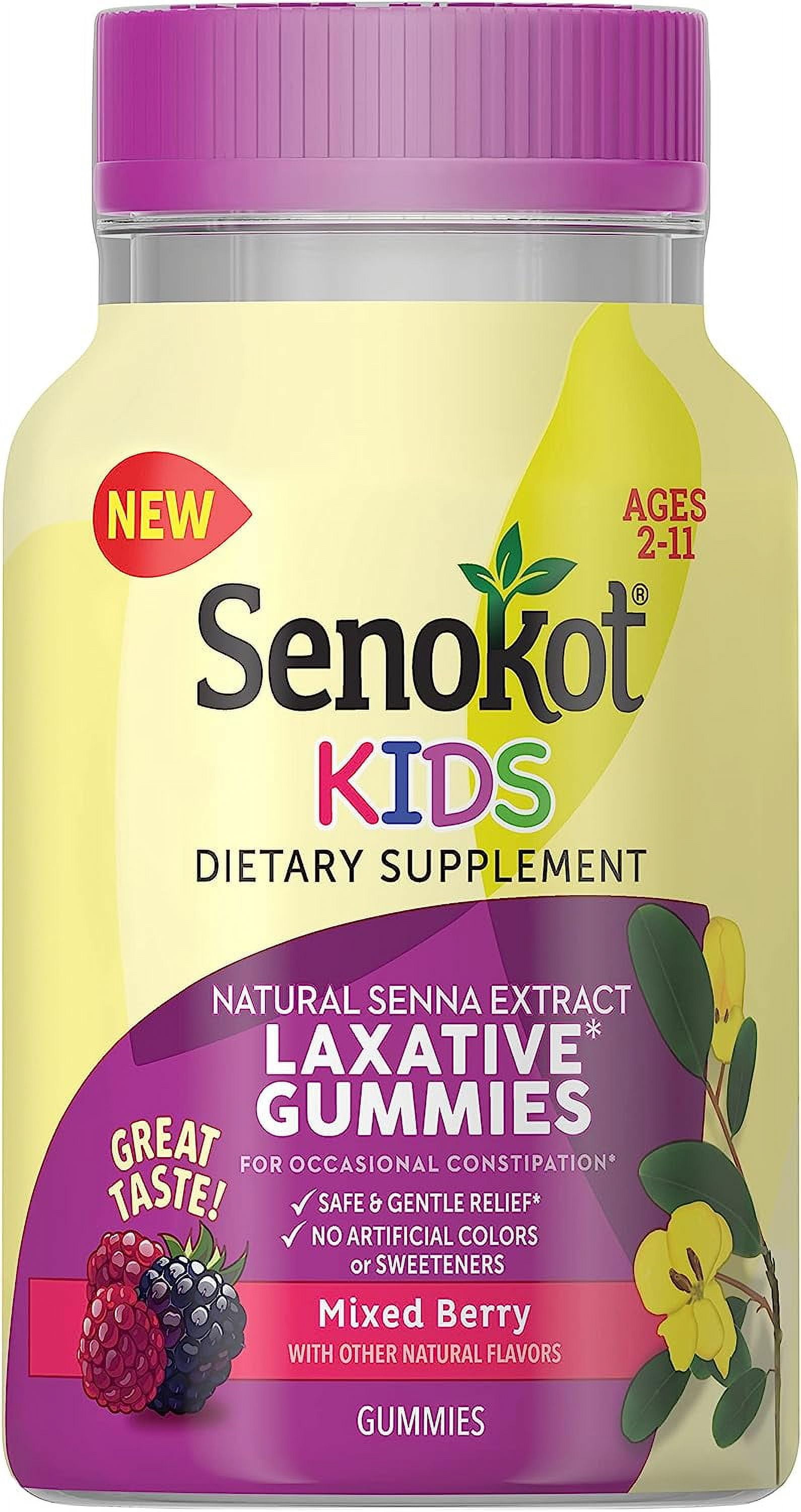 Senokot Kids Mixed Berry Laxative Gummy Age 2+, Senna Extract for ...
