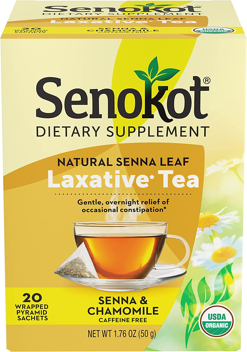 Senokot Natural Senna Leaf Laxative Tea Bags Sachets Senna and ...