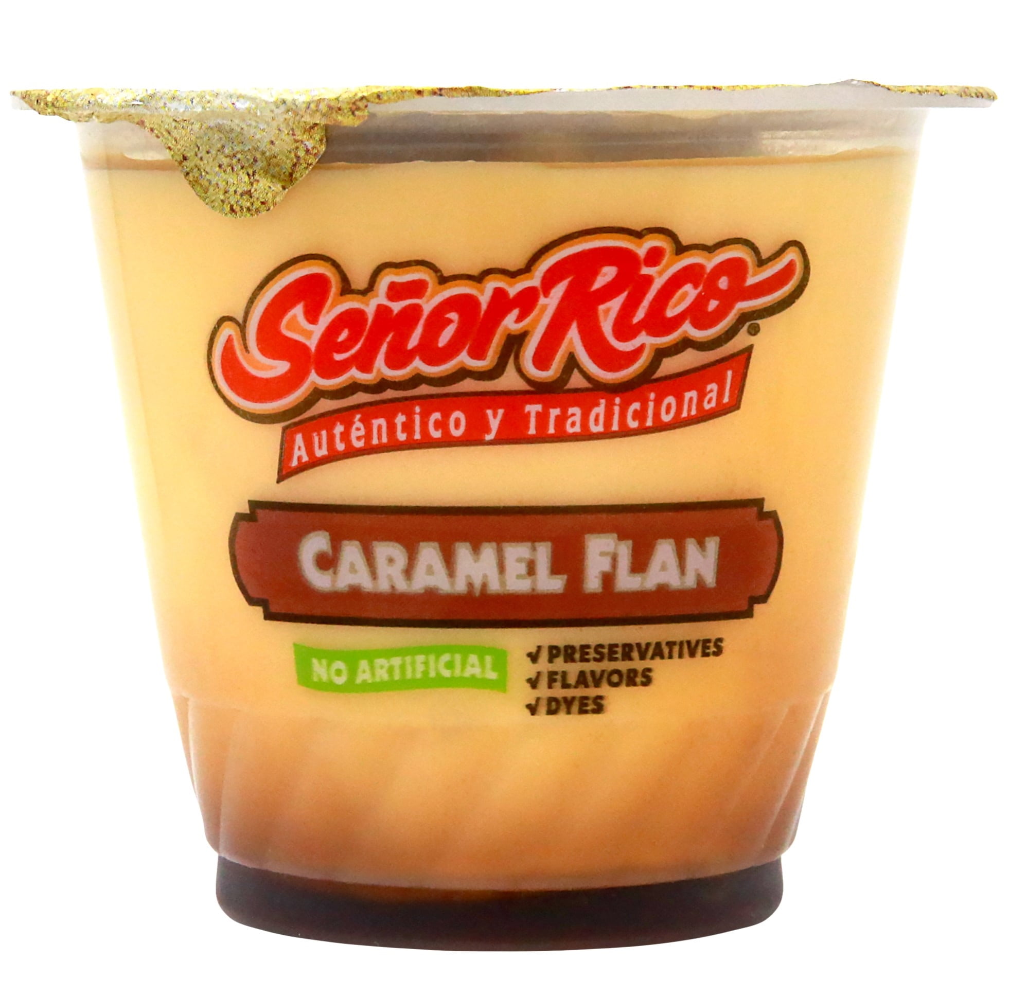 Senor Rico Caramel Flan, 7 oz per Plastic Cup, Refrigerated, Gluten ...
