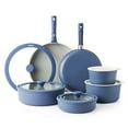 SENSARTE Ceramic Nonstick Pots and Pans Set with Detachable Handle ...