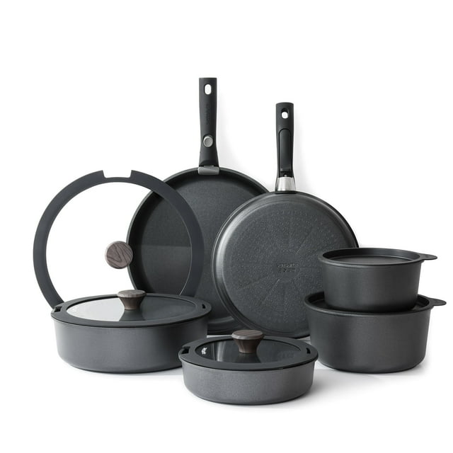 SENSARTE Nonstick Pots and Pans Set with Removable Handle, 18pcs ...