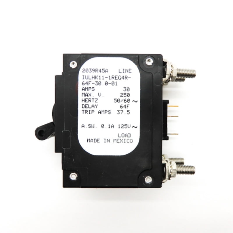 Sensata Airpax 250VAC 30A 2-Pole Circuit Breaker IULHK11-1REG4R-64F-30. ...