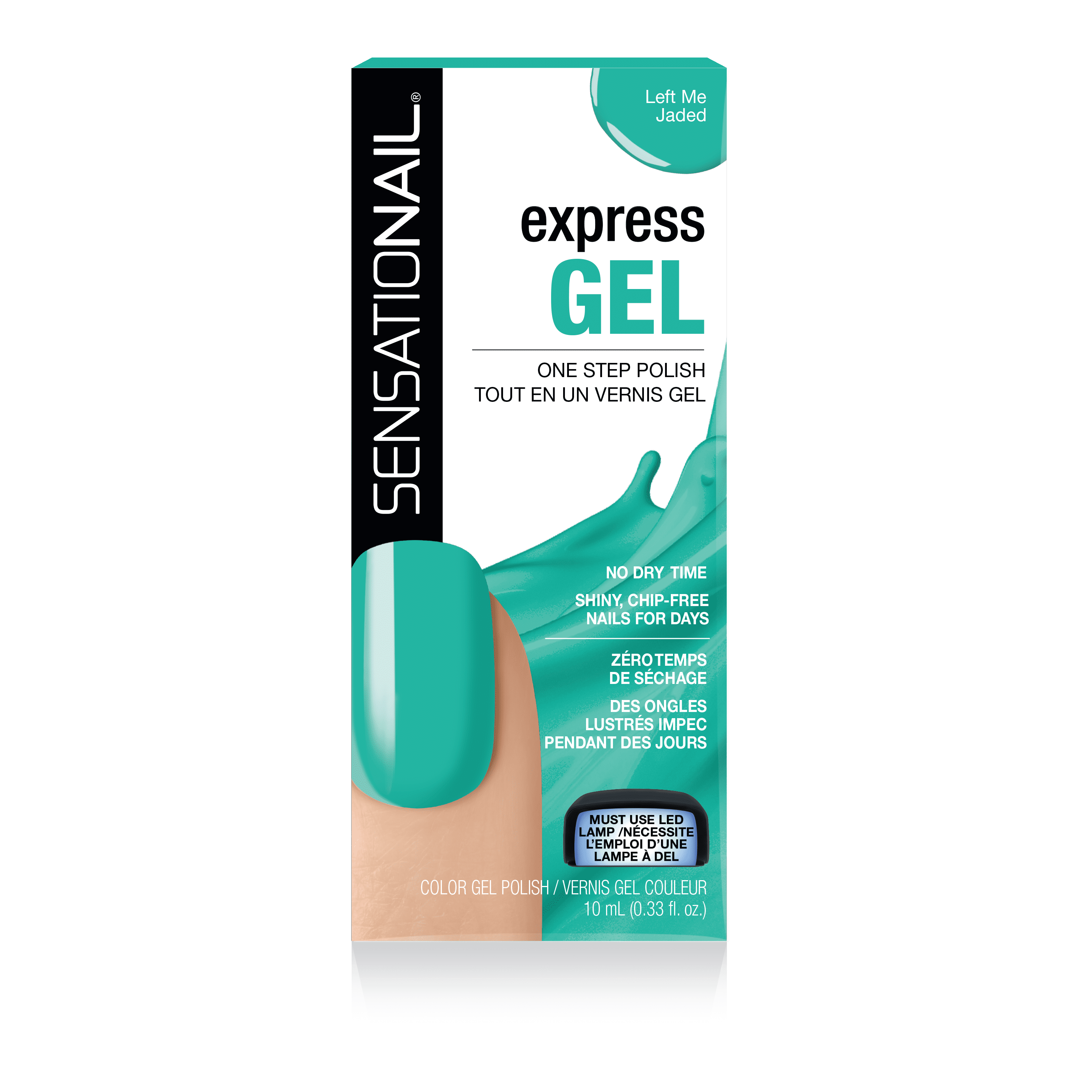 Sensationail Express Gel Nail Polish (Green), Left Me Jaded, 0.33 fl oz ...