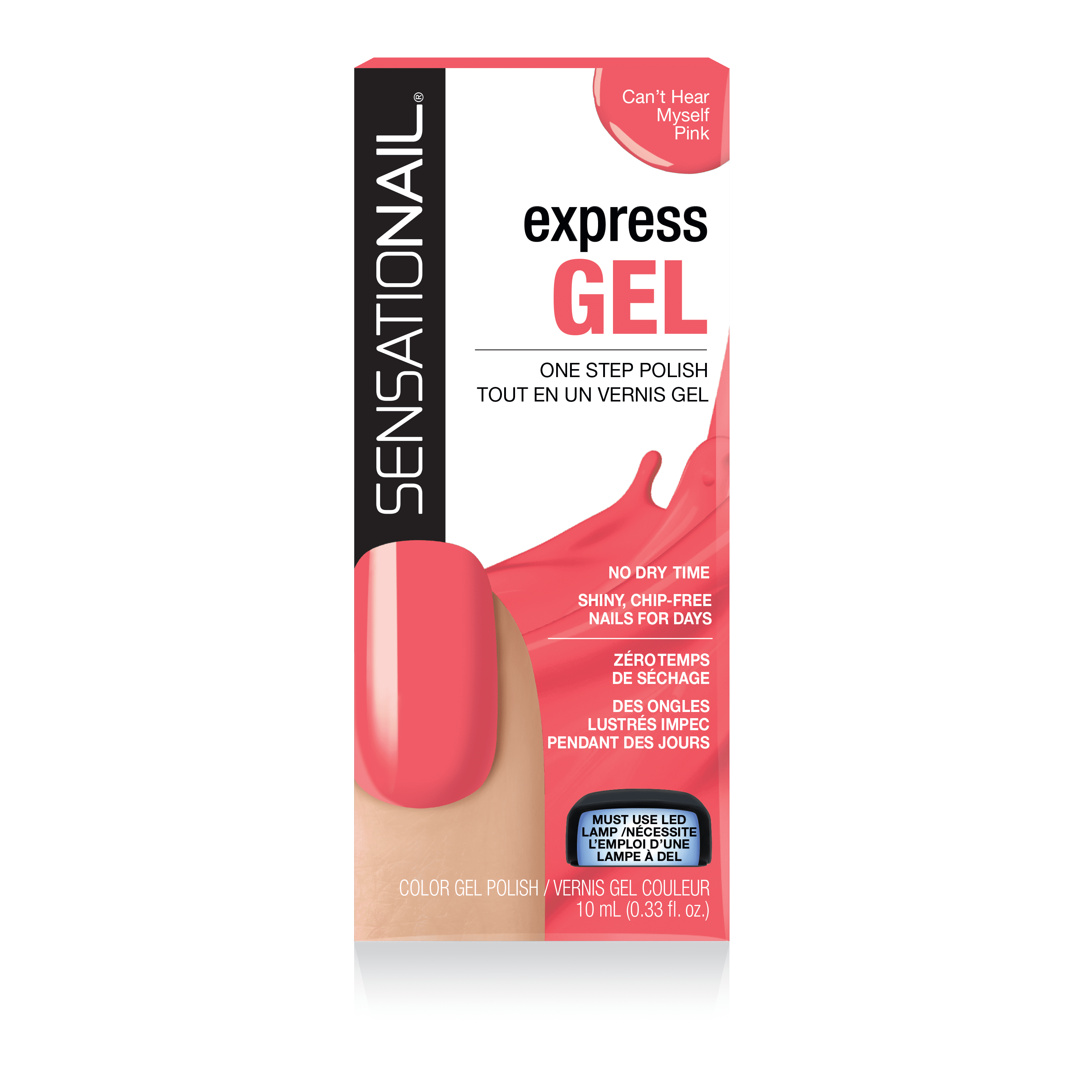 Sensationail Express Gel Nail Polish (Pink), Can't Hear Myself Pink, 0. ...